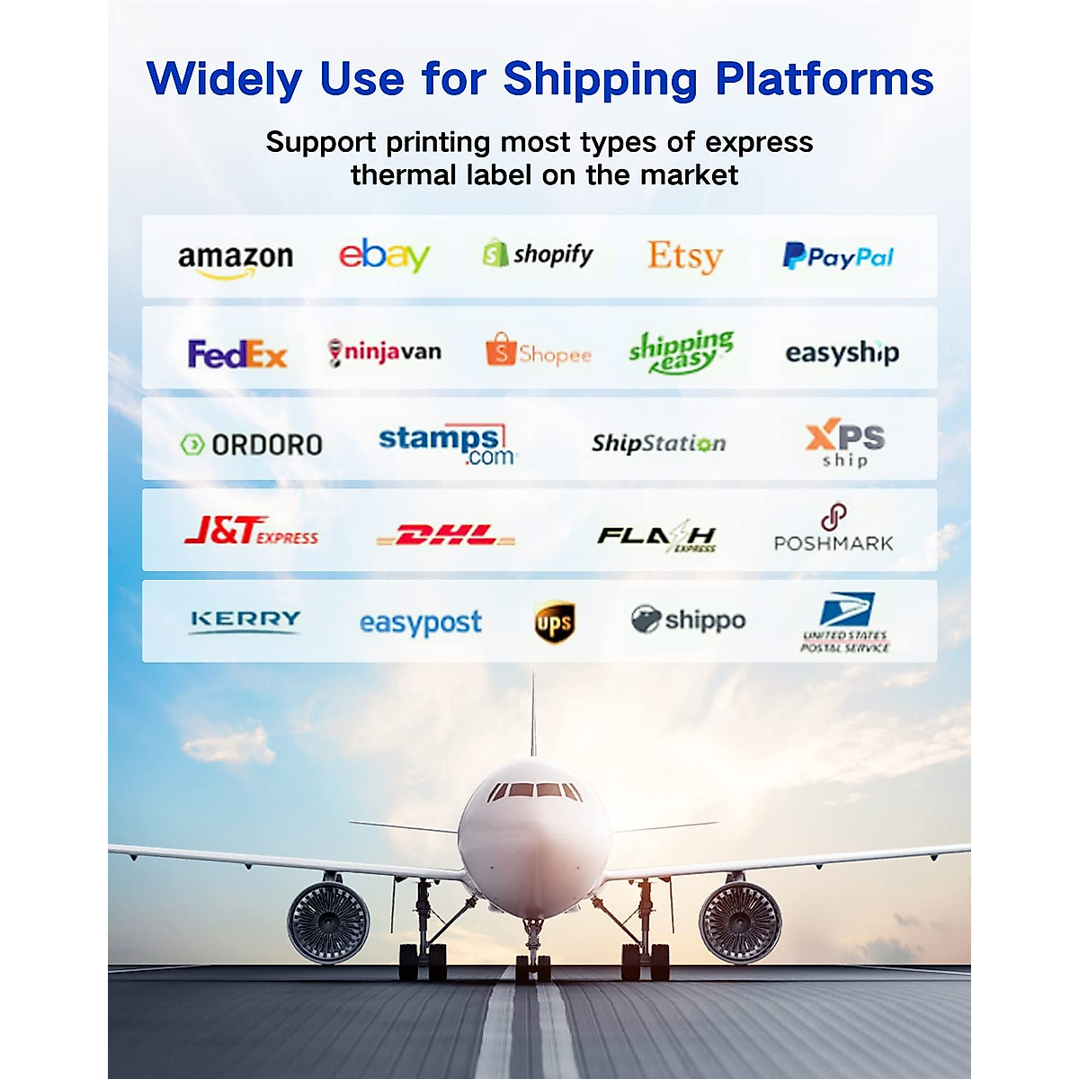 CLABEL Bluetooth Shipping Label Printer,4x6 Thermal Label Printer for Small Business Shipping Packages, Compatible with Amazon, Ebay, Etsy, Shopify, FedEx, UPS, etc, Support Windows,Mac CT428S