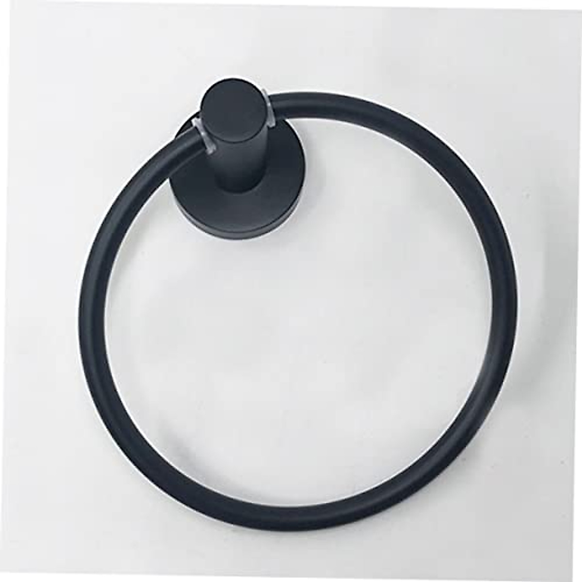 Angoily 6 Pcs Towel Ring Set Steel Towel Rod Wall Mounted Hooks Paper Towel Wall Hange Bath Towel Set Black Toilet Paper Stand Black Towel Ring Wall-Mounted Towel Ring Paper Towel Holder