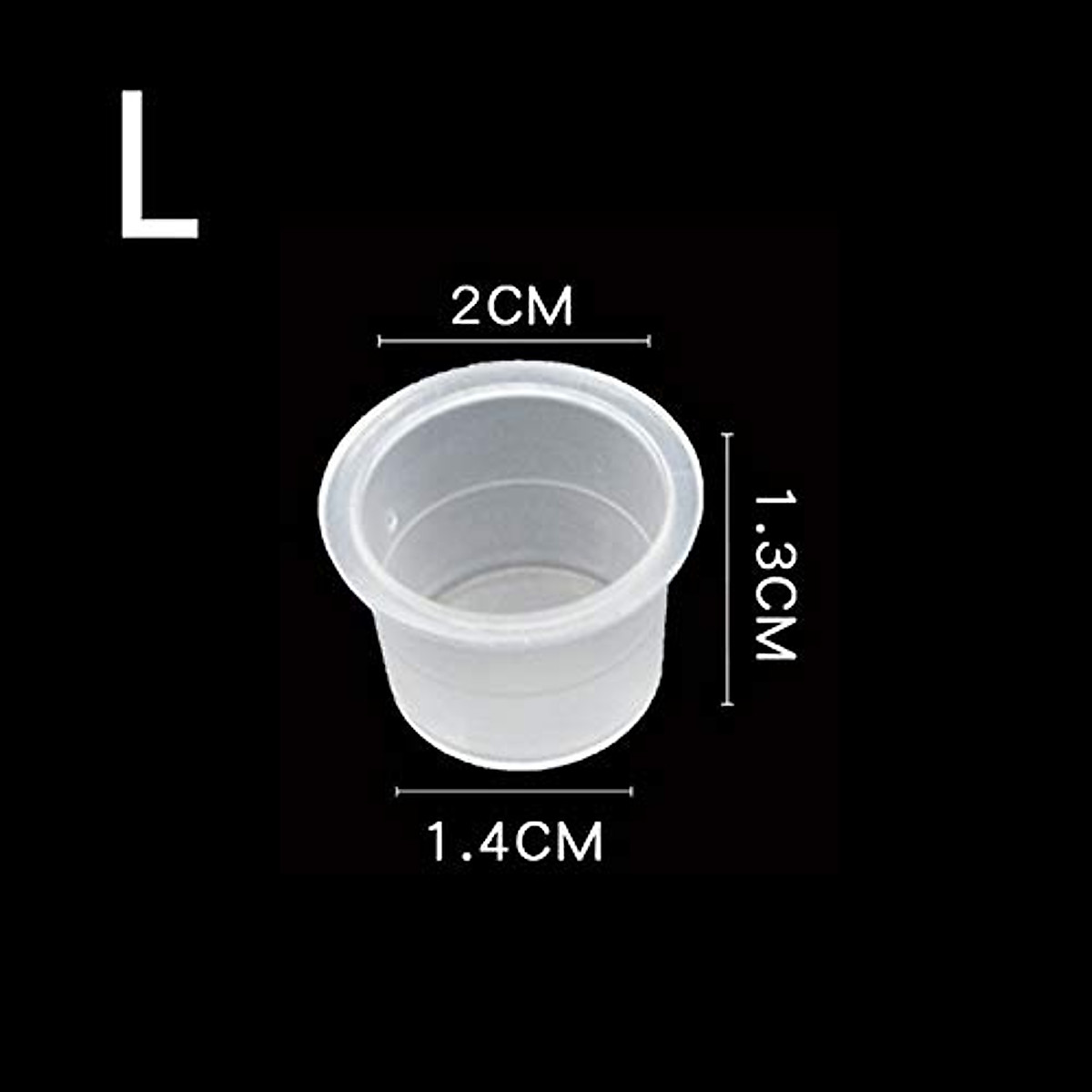 UPTATSUPPLY Tattoo Ink Cups 300Pcs Mixed Size Permanent Makeup Pigment Clear Holder Container Cap Tattoo Accessory