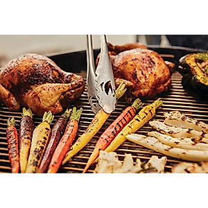 Napoleon Accessory 70033 - PRO Stainless Steel 2 Piece Toolset - Premium BBQ Grill Toolset, Cast Stainless Steel, Ergonomic Handles, Hanging Loops, Includes Tongs, Multifunctional Spatula