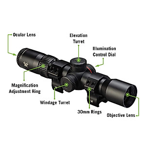 Vortex Optics Crossfire II 2-7x32 Second Focal Plane Crossbow Scope Kit - XBR-2 Reticle,Black