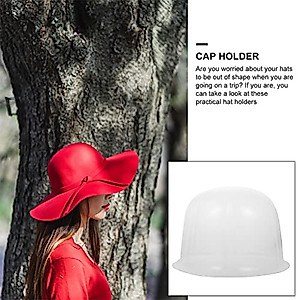 GALPADA 8Pcs travel hat holder Plastic Hat Stand Rack Tabletop Cap Holder Beanie Storage Hat Hanger Holder Hat Cap Rack Wig Holder for Home hat head stand Travel cap showing stand