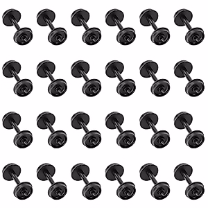 24pcs POM Plastic 33'' Wheels for Model Train 1:87 HO Scale Wheel HP28 (HO Scale)
