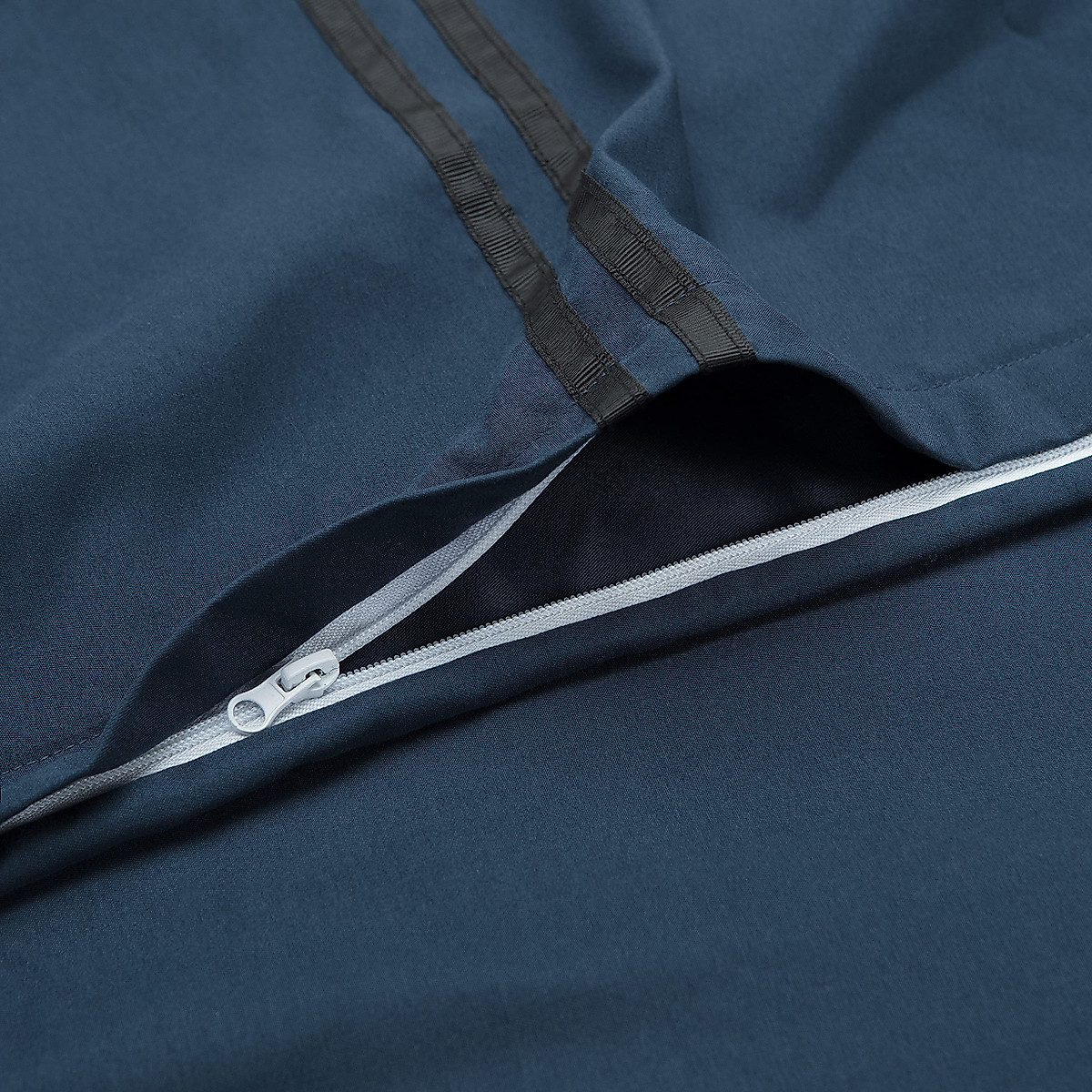 Chanasya Premium Bordered Navy Duvet Comforter Cover Bedding Set Queen Size - Stich 3-Piece Set Luxurious Minimalist Style Brushed Microfiber Comforter Cover - Ultra Soft Breathable Stain Resistant