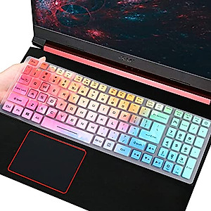 Keyboard Cover for Acer Nitro 5 & Predator Helios 300 Gaming, Nitro 5 AN515-58/57/56/55/54/45/44/43 AN517-54/53/52/51, Predator Helios 300 PH315-55/54/53/52 PH317-53/54, Nitro 7 AN715-51/52-Colorful