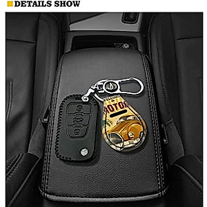 Cozeyat Leather Keyring Holder for Women Girls,Bling Butterflies Blue Design Wristlet Straps Key Chain Holder with Zipper,Pack of 3 Auto Smart Keychain Purse Accessories