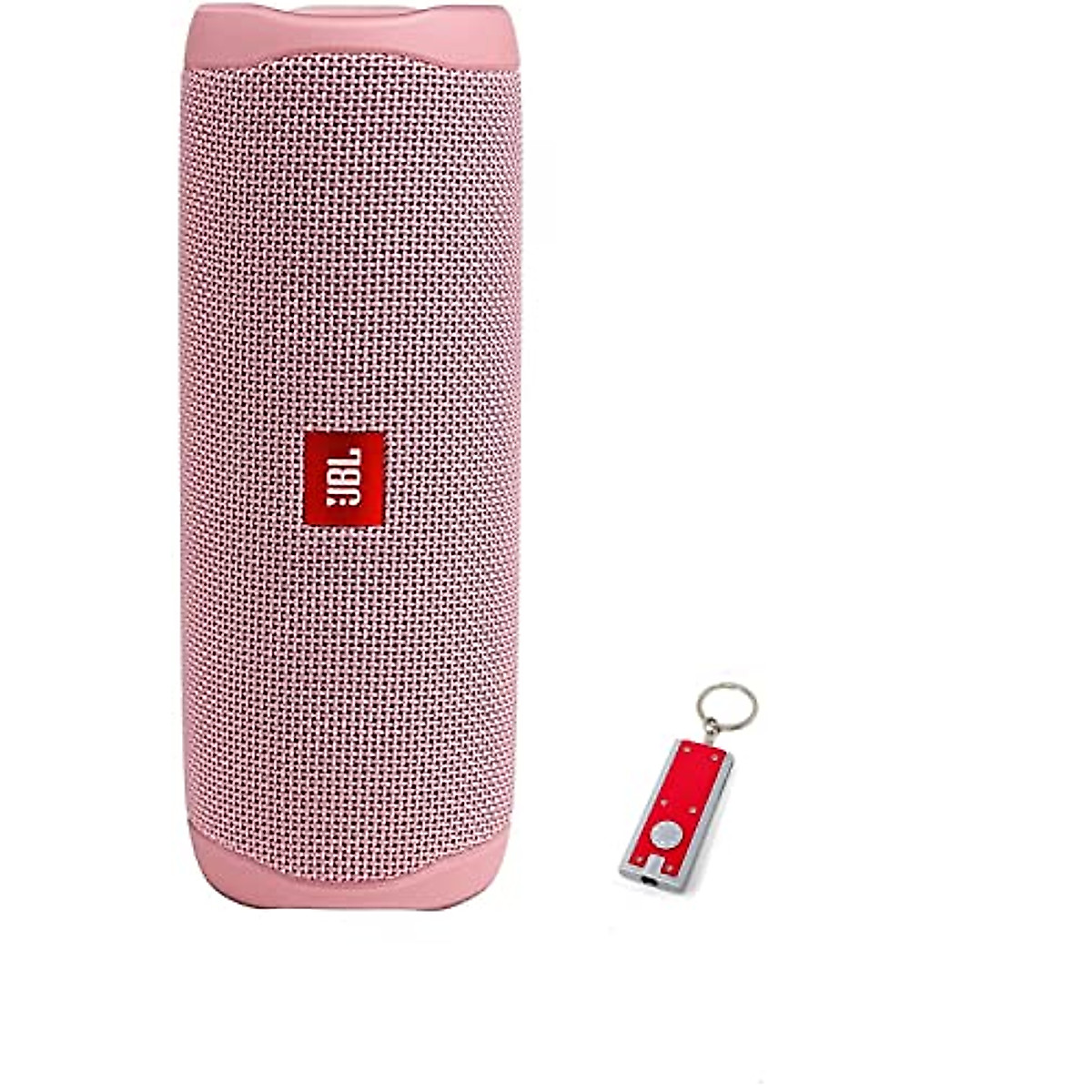 JBL Flip 5 Waterproof Portable Bluetooth Speaker for Travel, Outdoor and Home - Wireless Stereo-Pairing - Includes LED Flashlight Key Chain (Pink)