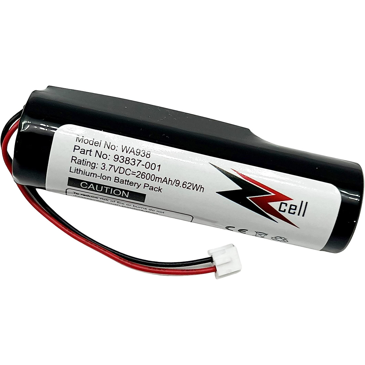 ZZcell® Battery Replacement for Wahl 93837-001 Cordless Magic Clip Shaver, Super Taper, Senior, Designer, Beretto Black Stealth, Chrome, Sterling 4 Clippers 3.7V 2600mAh