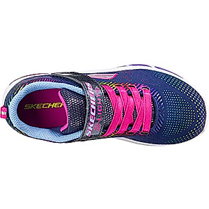 Skechers Litebeams-Gleam N'Dream Sneaker, Navy/Multi, 2 US Unisex Little Kid