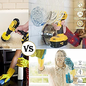 [3 Pack Set] Auto Detailing Drill Brush Set, Wheel Cleaner Brush, Car Cleaner Wash Brush Supplies Kit Fit Tire, Car Mats, Floor Mat, Bathroom and Auto Power Scrubber Brush Cleaning Sets