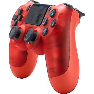 Sony Dualshock 4 Wireless Controller for Playstation 4 - Red Crystal - Playstation 4 (Renewed)