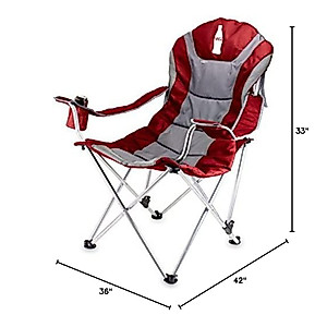 Picnic Time Portable Reclining Camp Chair, Coca-Cola