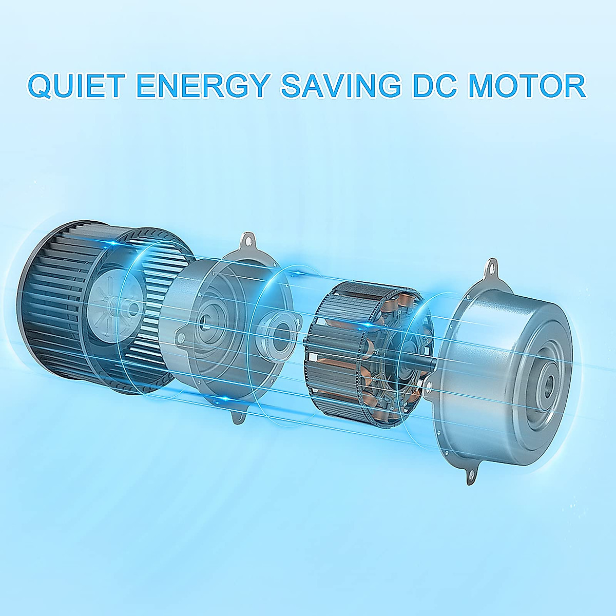 MYCARBON 16” Pedestal Fan with Remote, Ultra Quiet Oscillating Standing Fans with 9 Speed for Sleep Baby Adjustable Height 4 Wind Modes 5 Blade Powerful Wind, Auto Speed Regulation Energy Efficiency