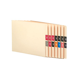 Smead DCC Color-Coded Numeric Label, 0-9, Label Roll, Assorted Colors (67430)