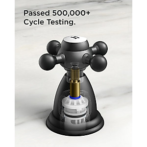 FORIOUS Antique Black Bathroom Faucets, Bathroom Sink Faucet Two Handle 3 Hole, Widespread Matte Black Bathroom Faucet with Metal Pop-up Drain & Supply Lines Faucet for Bathroom Sink, Farmhouse