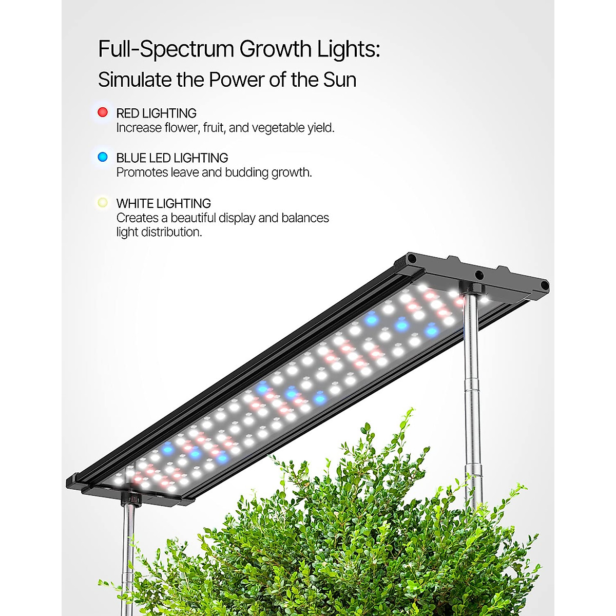 iDOO 20 Pods Indoor Herb Garden Hyrdroponics Growing System with LED Grow Light and 4 Removable Water Tank, Free Timing Setting, 27" Adjustable Height