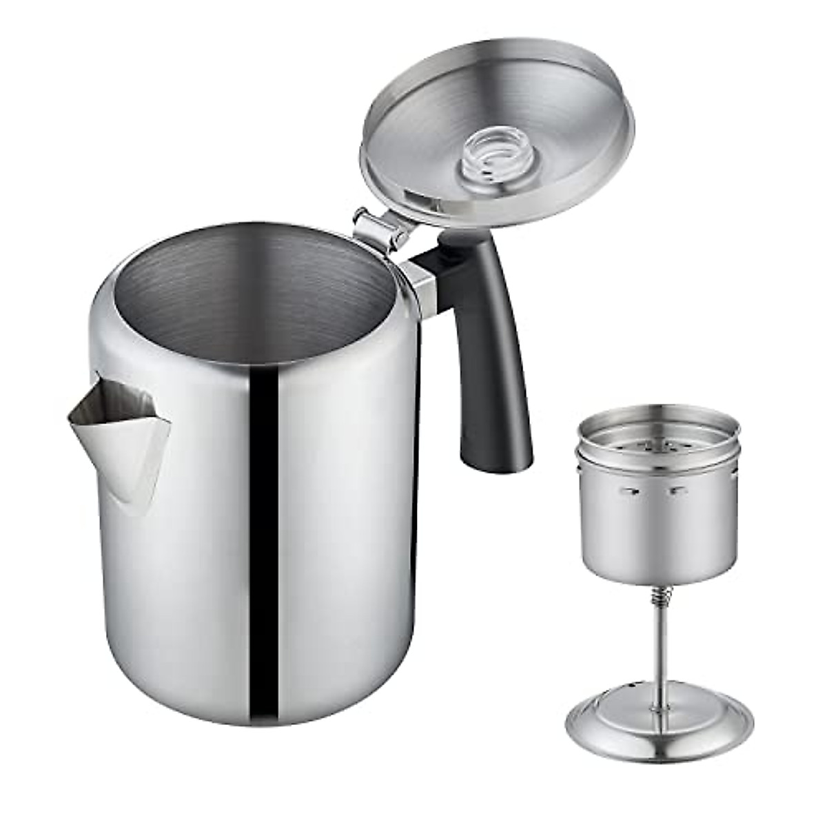Cook N Home 8-Cup Stainless Steel Stovetop Coffee Percolator Pot Kettle, Tea