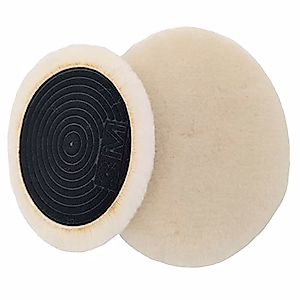 SiMaXuanCar Wool Polishing Pad 5 inch Velcro Polishing Pad for Drill Buffer Attachment with M14 Drill Adapter