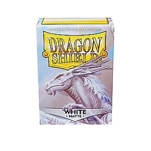 Dragon Shield Matte White 100 Protective Sleeves