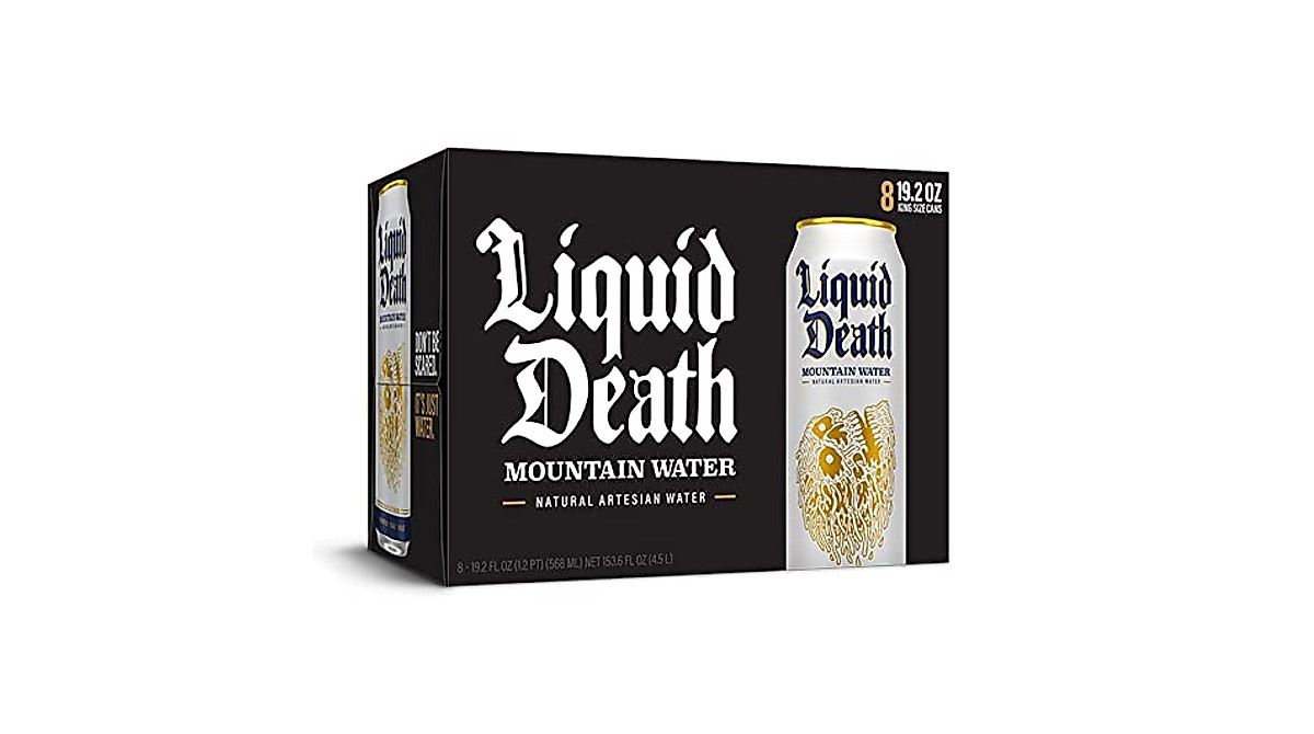 Liquid Death Mountain Water 8-Pack Still Mineral Water 19.2oz Cans