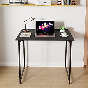 Computer Desk, 32 Inch Home Office Desk with Metal Frame, Modern Simple Style Small Computer Desk PC Table for Home Office Study, Computer Writing Desk Office Desk Work Study Table for Small Space