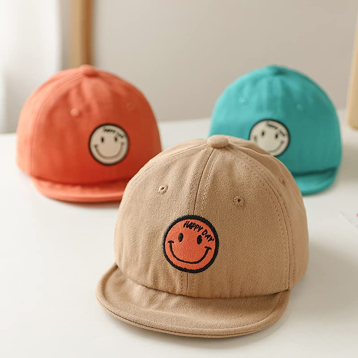 Baby Baseball Cap Toddler Infant Sun Hat Breathable Kids Boys Girls Cute Cap Hat for Spring Summer (White)