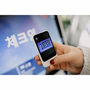 Pocketalk Model S Real Time Two-Way 82 Language Voice Translator with 2 Year Built-in Data and Text-to-Translate Camera & HIPAA Compliant/White