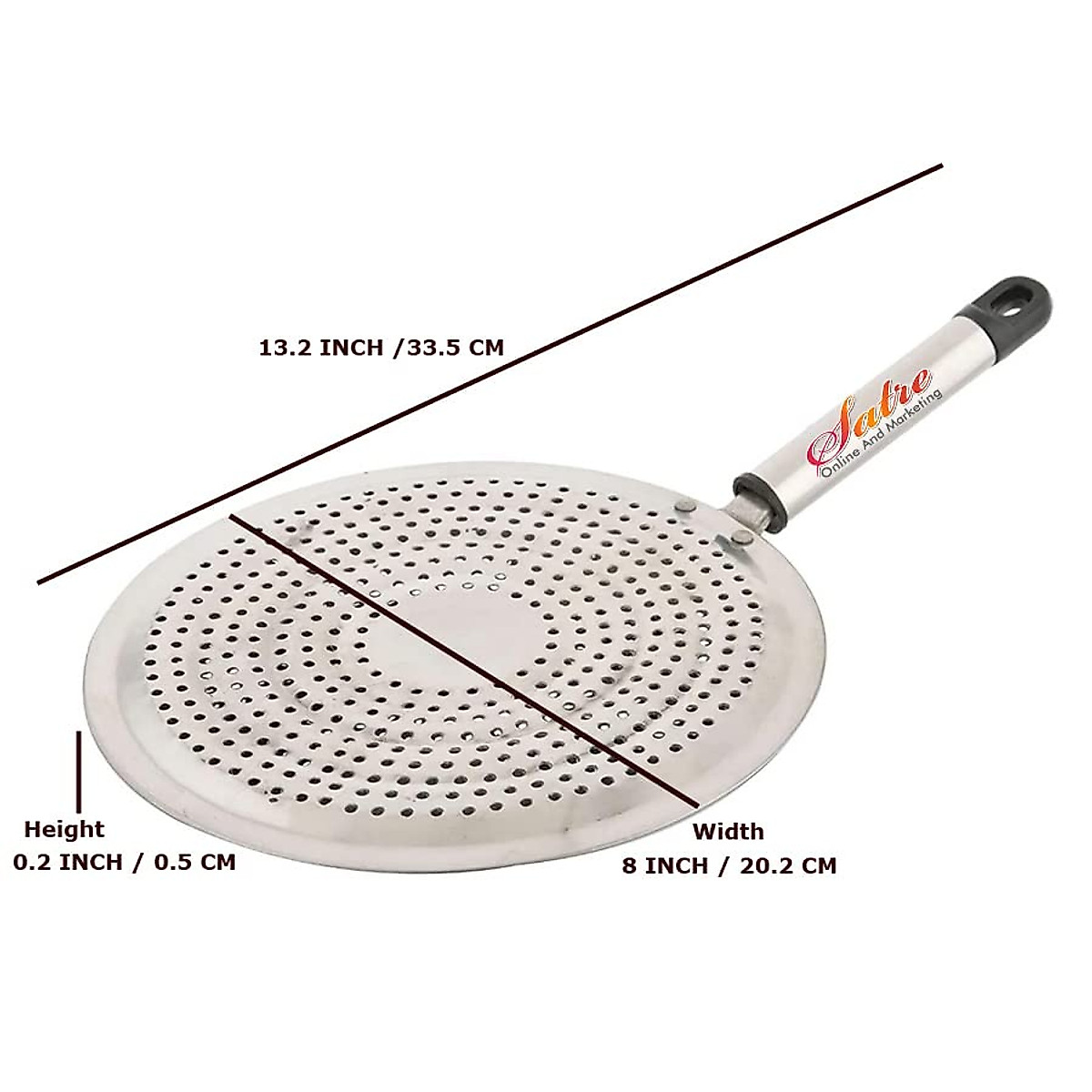 Stainless Steel Roasting Net both Sided With Tong Set of 2,Roaster Rack for Papad and Rotis and Parathas.