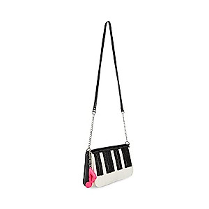 Betsey Johnson Play It Again, Betsey Crossbody, Black/White