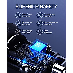 USB C Car Charger, Aergiatech 40W PD 3.0 Fast Car Charger Adapter Dual Port, Metal Type C Car Charger Compatible with iPhone 13/13 Pro/12/12 Pro/11/X/SE, Galaxy S21/S20/Note20, iPad, Pixel 4, Black