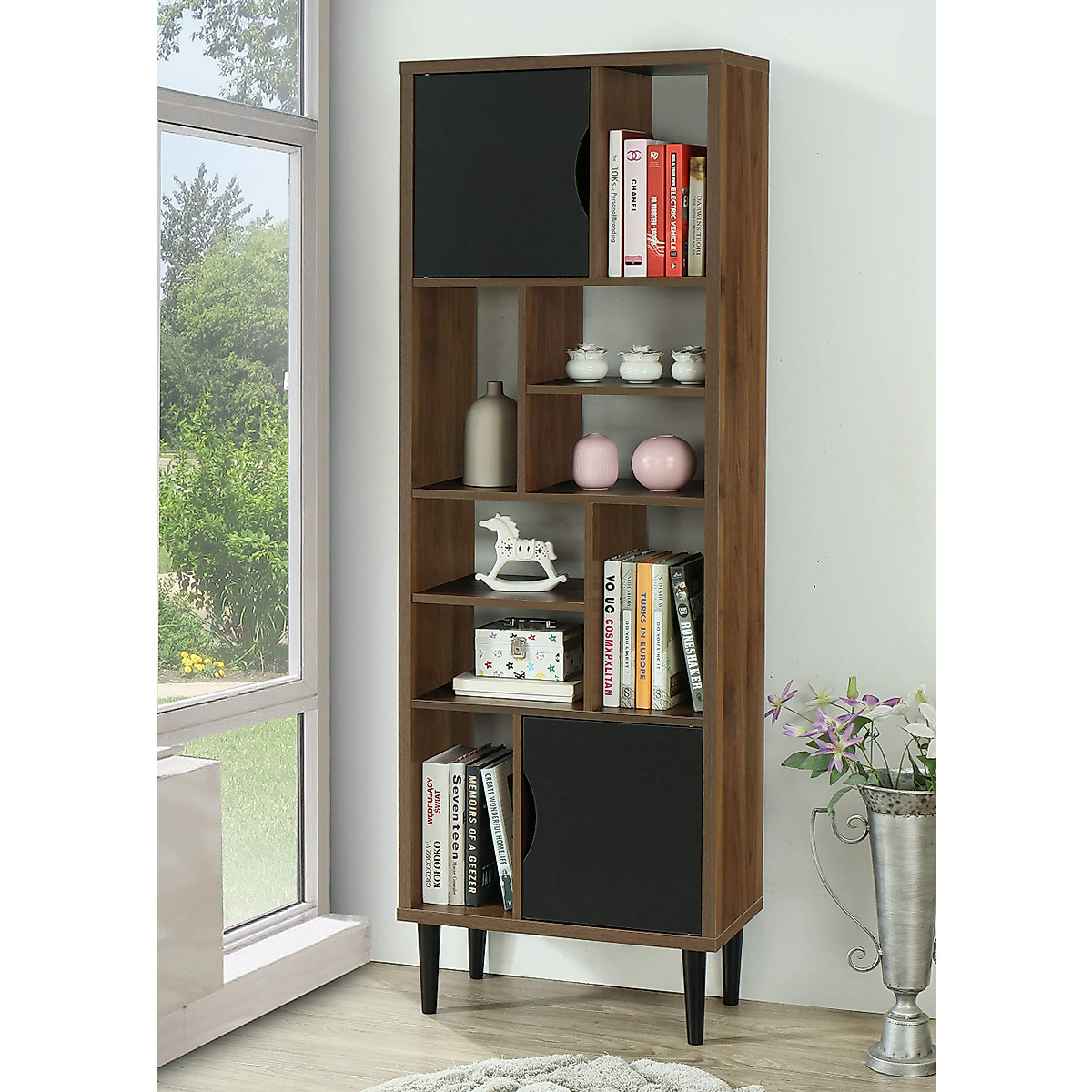 OS Home and Office Display bookcase, Danish Walnut