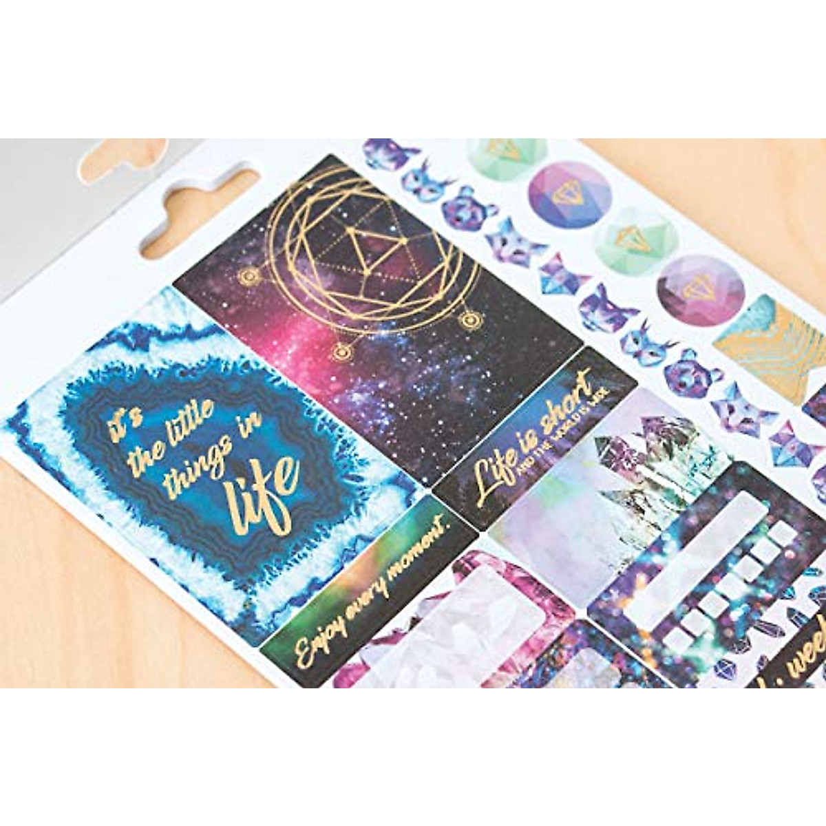 Paper House Productions SET-0010 Stargazer Accessory Bundle-Includes 18 Month Undated Planner 3 Sticker Styles Washi Tape