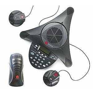 Polycom SoundStation 2 EX with 2 Mics Included (2200-16200-001)+(2200-16155-001) (Renewed)