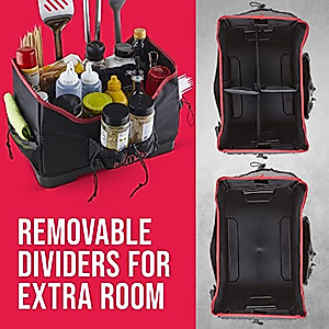 Grillman Large Griddle/Grill Caddy – BBQ/Tailgating Accessories, BBQ Storage Caddy - Blackstone Grill Condiment Holder - Blackstone Cook Caddy – Tool Organizer - Grilling Gifts for Men, Father's Day