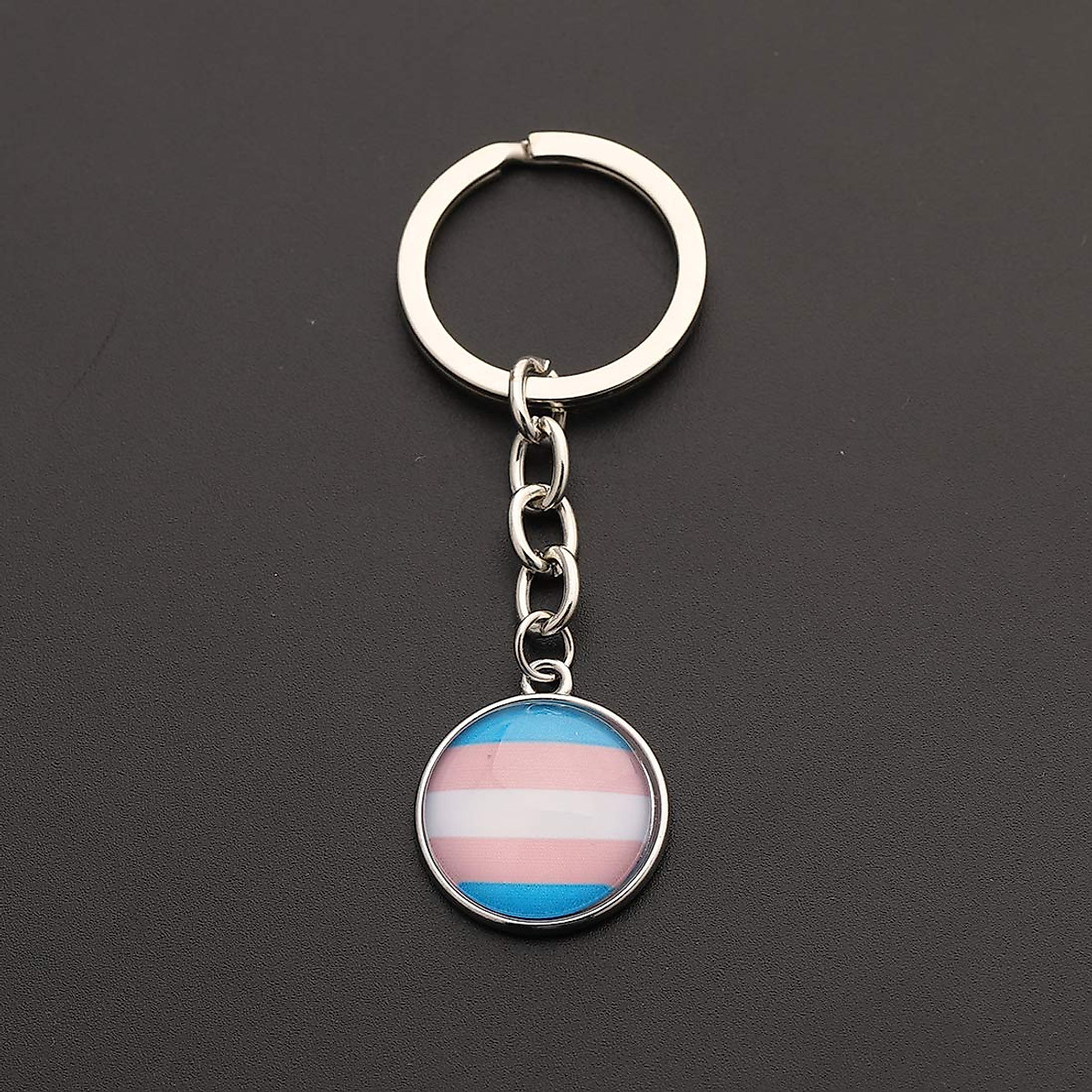 CHOORO Gay Pride Gift LGBT Keychain Rainbow Pride Keychain LGBT Jewelry Bisexual Pride Gift Transgender Pride Gift (Trans(keychain))