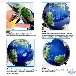 KatchOn, Huge Globe Balloons Set - 22 Inch, Pack of 12 | Earth Balloons | World Balloons, Earth Day Decorations | World Map Balloons, Travel Decorations | Travel Balloons, Bon Voyage Party Decorations