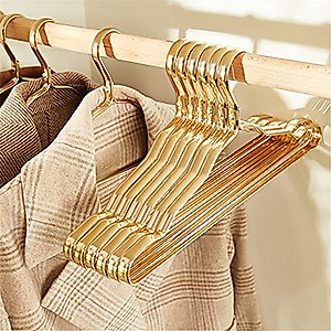 FSYSM Clothes Hangers 10pcs Aluminium Alloy Coat Hangers Anti-Slip Seamless Metal Drying Rack Wardrobe Organizer (Color : B, Size : 10pcs)