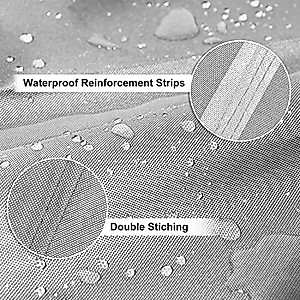 RVMasking 600D Heavy Duty Waterproof Trailerable Boat Cover with Storage Bag Fits Bass Boat, V-Hull, Runabout, Fish&Ski, Tri-Hull, Marine Grade Boat Cover Length: 16’-18.5’, Beam Width up to 94”