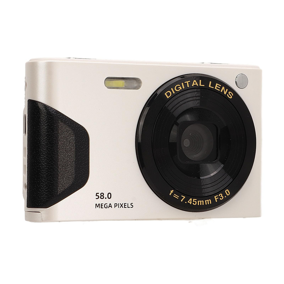 4K HD Digital Camera, 4K HD Smart Camera 2.7in TFT Screen Auto Focus 800mAh 58MP Face Recognition for for Picture Shooting (White)