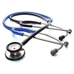 ADC Adscope 613 Teaching Stethoscope with Tunable AFD Technology, Includes Student and Instructor Headset, Black and Royal Blue