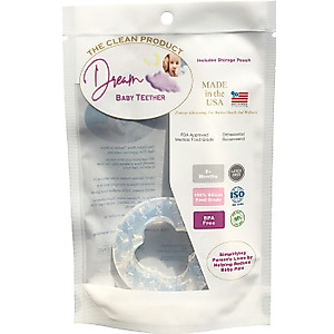 Dream Baby Teething Teether Toy Clean Quality Made USA Food Grade Silicone Soothe Babies Inflamed Gums BPA Free Pain Relief Non-Toxic, Includes 3 Items