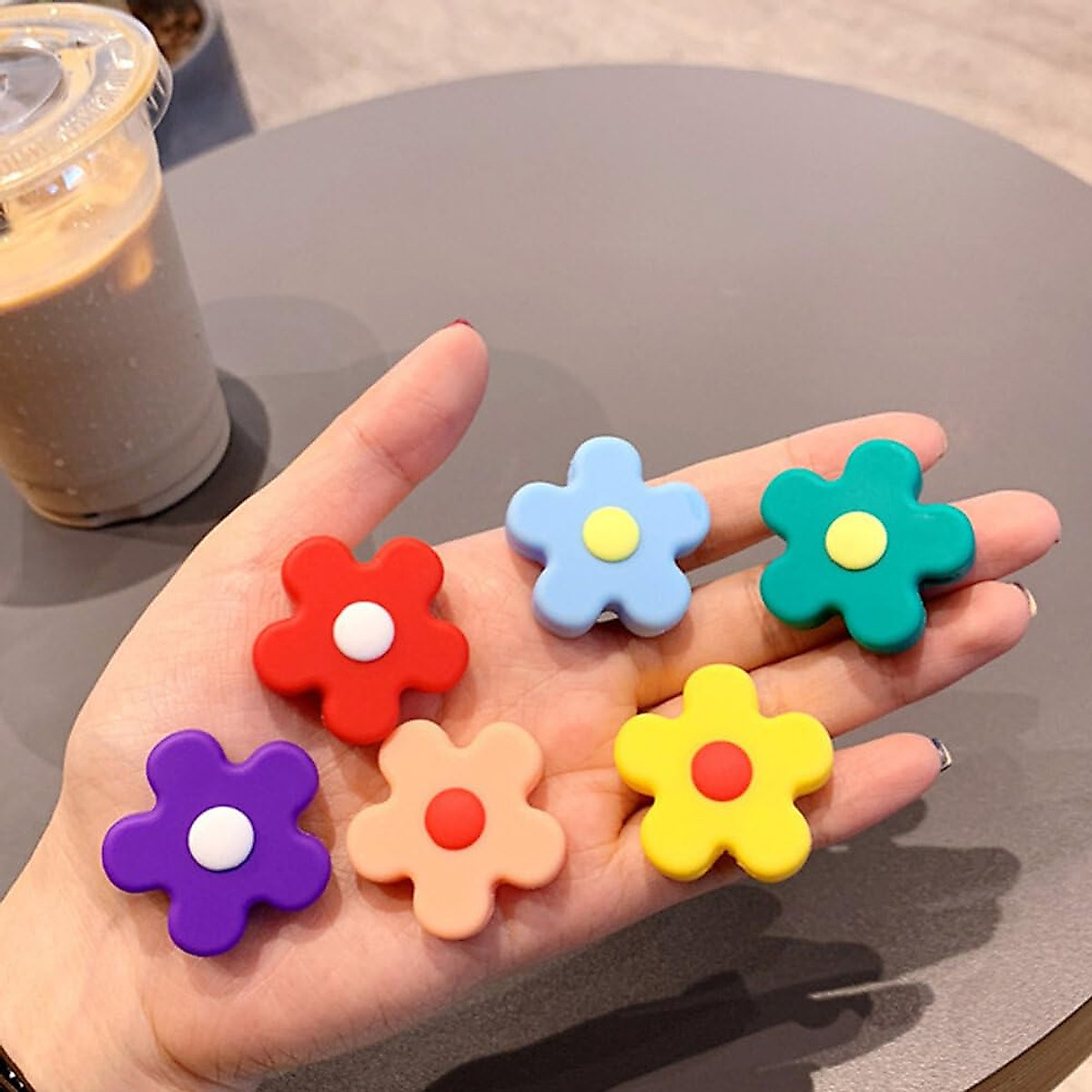 Hemobllo 2pcs Silicone Charging Cord Saver Mini Flower Charging Cable Protector Phone Cable Protective Cover (Blue and Green)