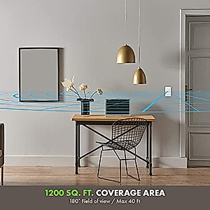 TOPGREENER Motion Sensor Switch, Ambient Light Level Detector, Neutral Required, 150W LED/CFL, Occupancy & Vacancy Modes, Single Pole (Not for 3-Way), TDOS5-M-W, White