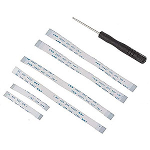 6 PCS Power Switch Touch Pad Ribbon Flex Cable Tool Replacement Set for Sony PS4 Controller 10 12 14 Pin