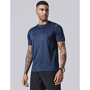5 Pack Men’s Active Quick Dry Crew Neck T Shirts | Athletic Running Gym Workout Short Sleeve Tee Tops Bulk (Set 1, 3X-Large)