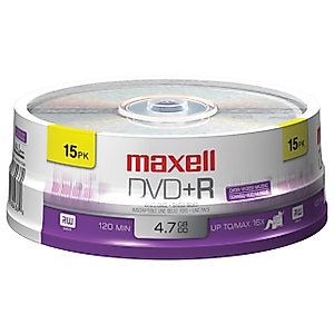 Maxell 4.7 Gb 16x Dvd+r 15 Spindle