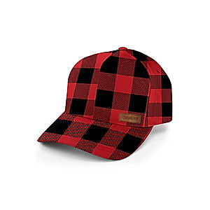 Tipsy Elves Buffalo Plaid Baseball Hat - Plaid Christmas Hats for Men & Women