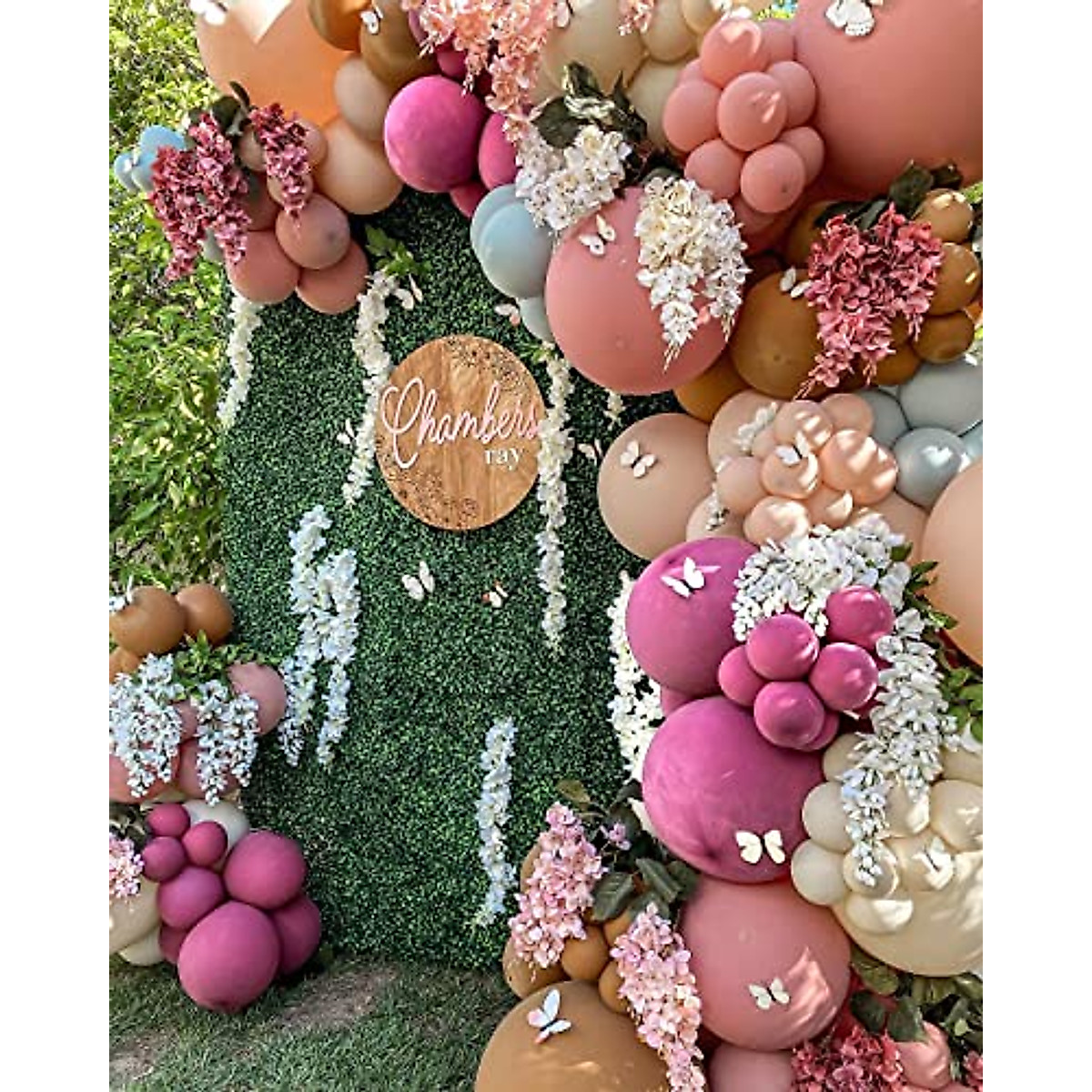 Dusty Pink Balloon Garland Boho Balloons Pastel Balloon Arch Kit Latex Thick 18/12/5in Blue Brown White Sand Balloon Set For Bridal Shower Girl Birthday Baby Shower Bachelorette Party Decorations