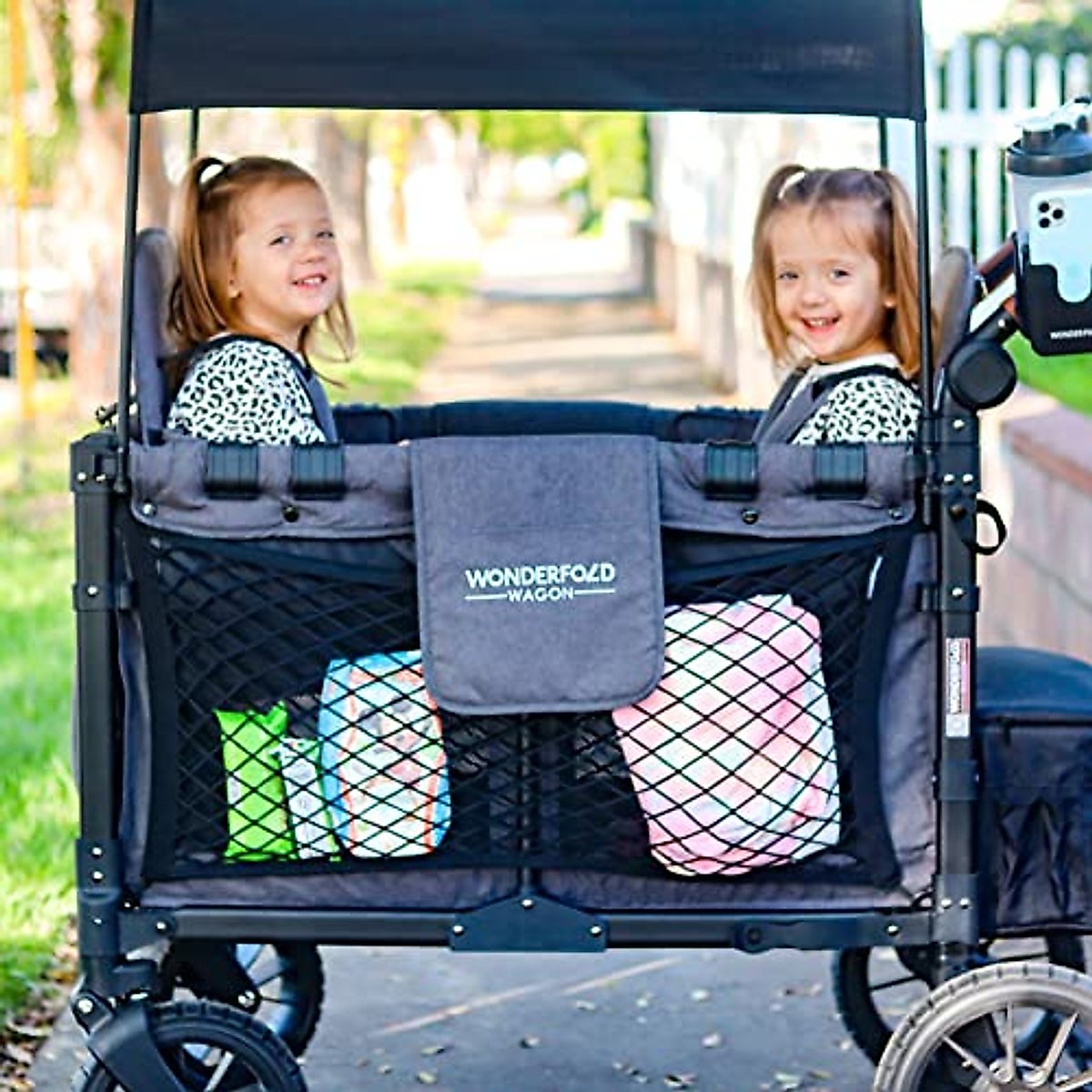 WONDERFOLD Heavy Duty Stroller Wagon Cargo Net for Extra Storage Space Featuring Super Stretchable Netting and Large Storage Capacity Pocket (Compatible with All W-Series Models) for Truck