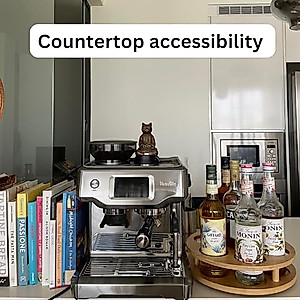 Moonkasa Coffee Syrup Organizer, 7 Bottles Capacity Syrup Bottle Holder Stand, Ideal for Countertop, Coffee Bar Organization or as a Wine Holder